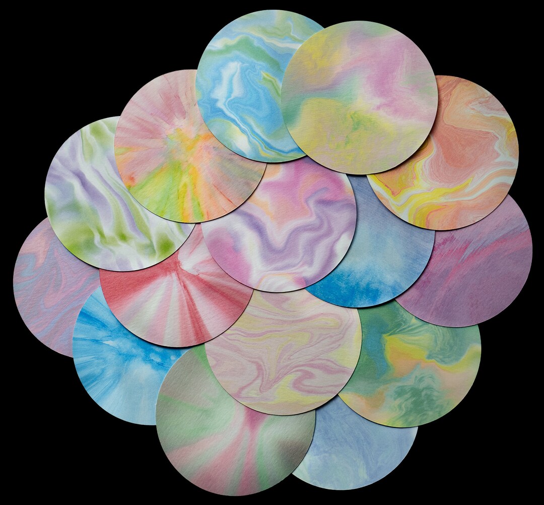 Set of Colored Zendala Tiles for Zentangle Art Work- 4-1/2-inch Round ...