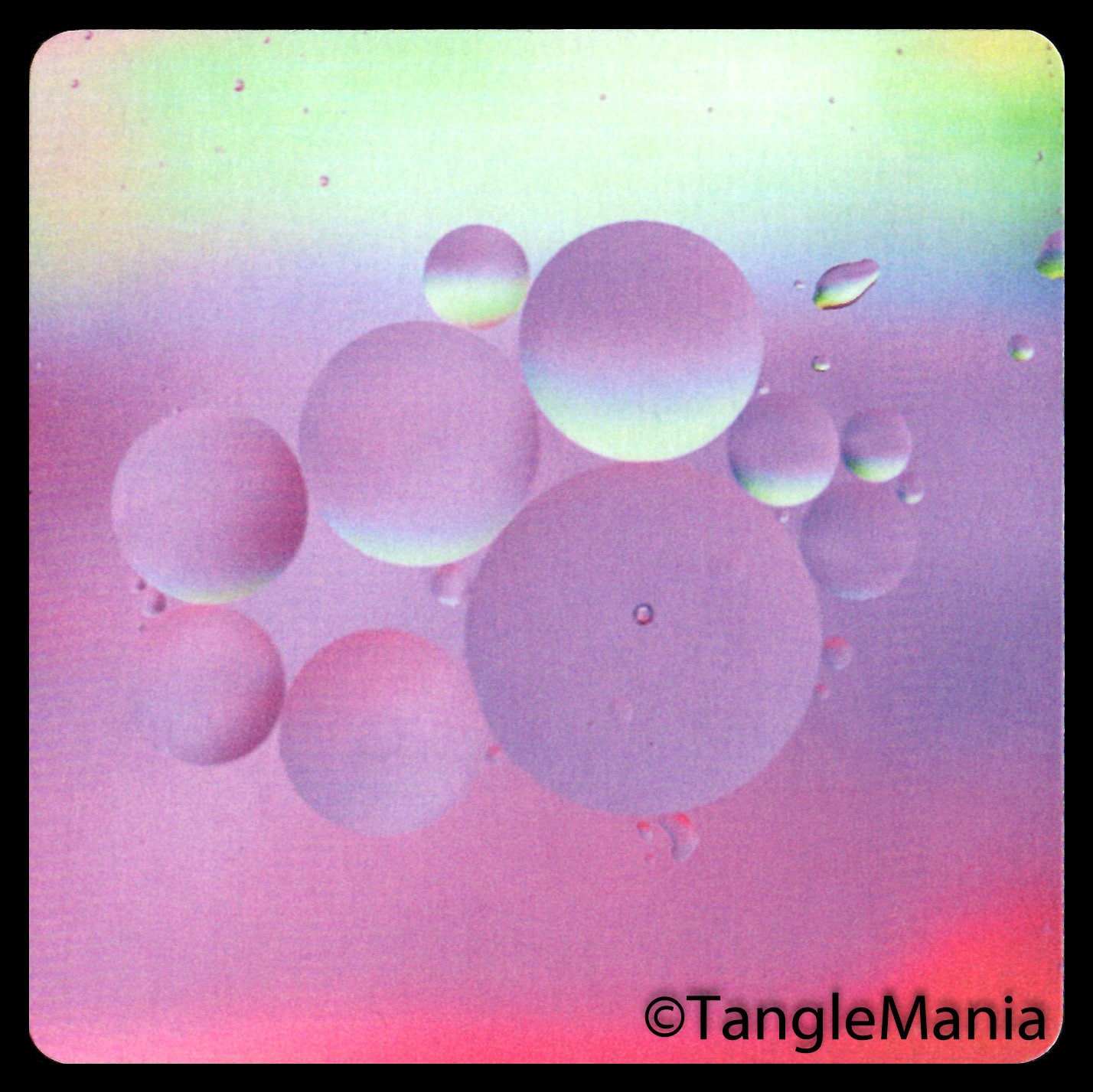 Set (D) of 5 Colored Bubble Tiles for Zentangle Art Work- 4 1/2-inch ...