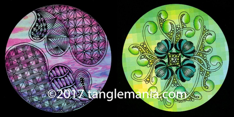 Set of Colored Zendala Tiles for Zentangle Art Work- 4-1/2-inch Round ...