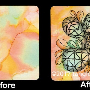 Set of Colored Tiles for Zentangle Art Work- 4-inch Square - Etsy
