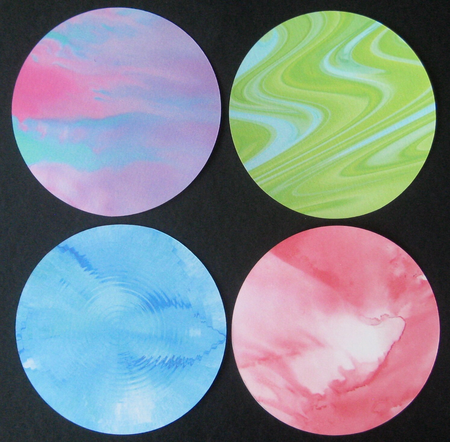 Set of Colored Zendala Tiles for Zentangle Art Work- 4-1/2-inch Round ...