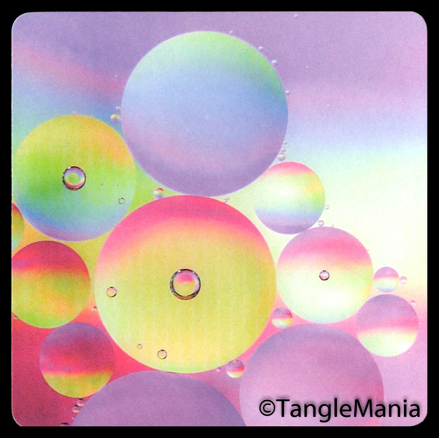 Set (F) of 5 Colored Bubble Tiles for Zentangle Art Work- 4 1/2-inch ...