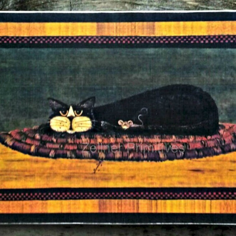 Primitive Black Cats - Etsy