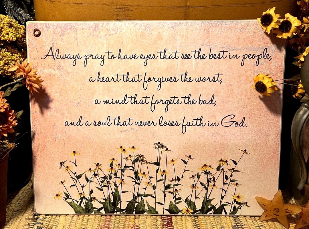 Inspirational 'always Pray' Wood Sign or Print: Religious Gift (8x10 or ...