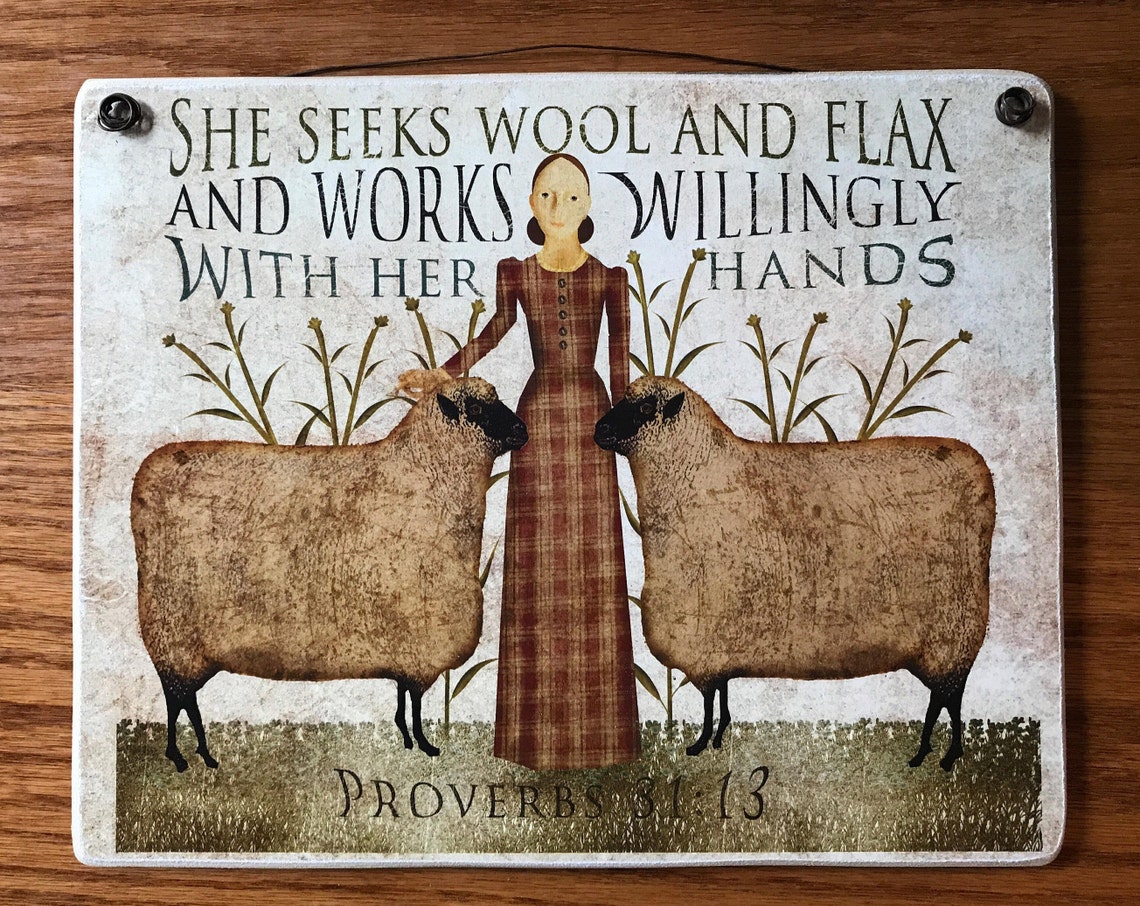 She Seeks Wool / 8''x10'' Art Adhered to Wood | Etsy