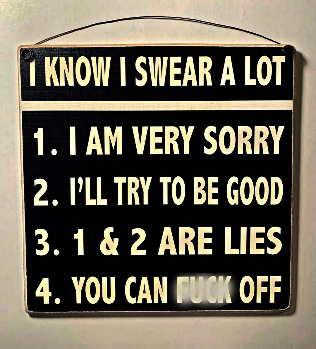 Humorous Swearing Wood Sign: Funny Friend Gift (8x8) - Etsy