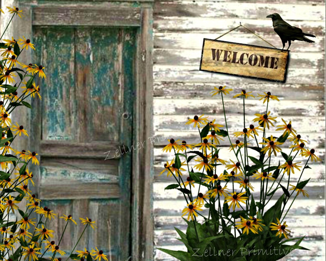 Welcome Sign / Print Adhered to Wood or Print to Frame Yourself / Three ...