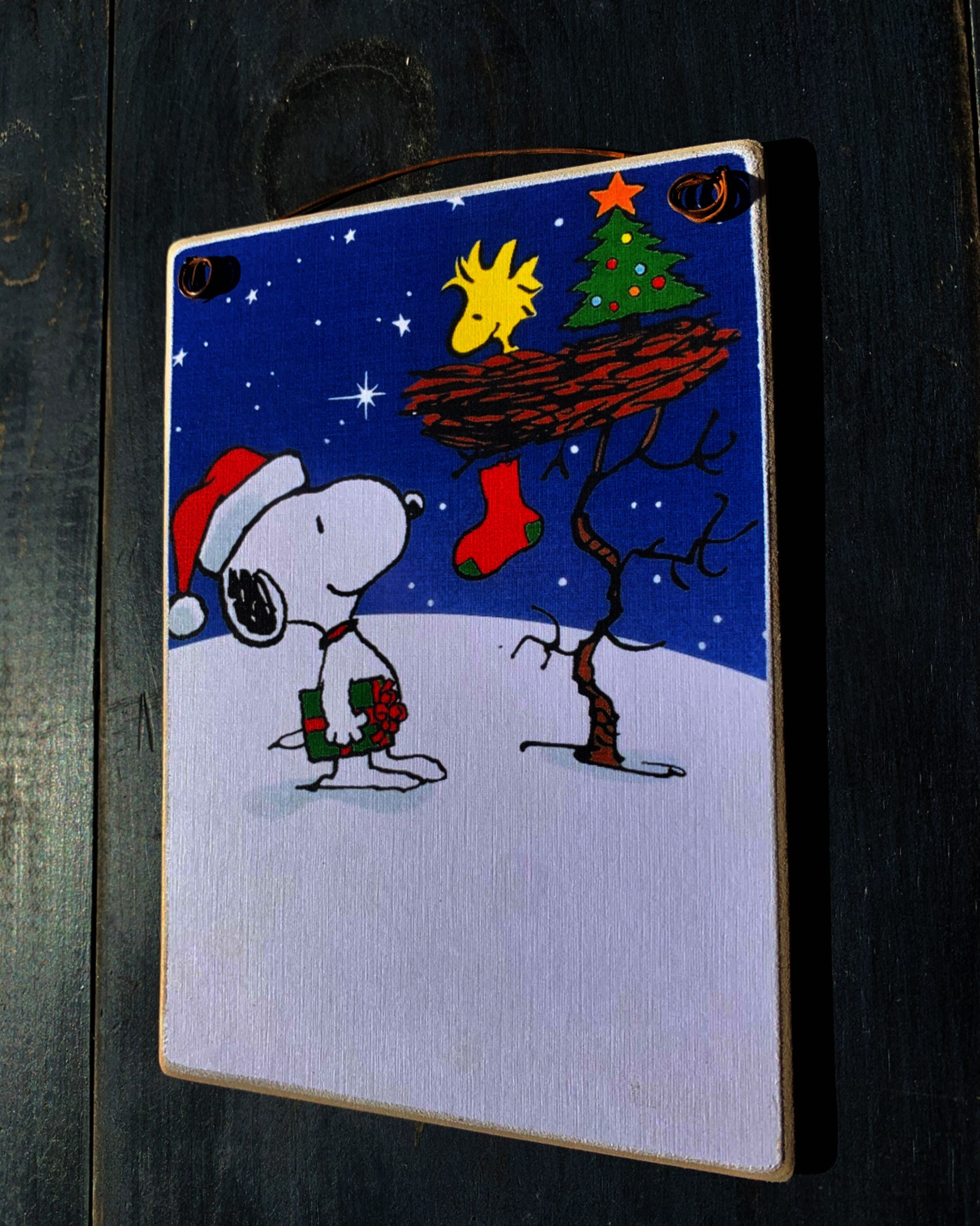 Snoopy and Woodstock Christmas Plaque: Vintage Holiday Decor - Etsy