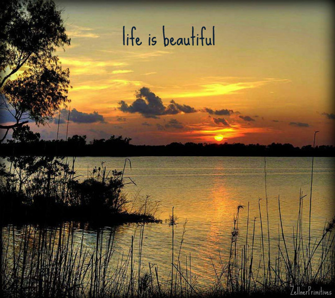 Life is Beautiful / Inspirational Picture Plaque / Wood Sign / Original ...
