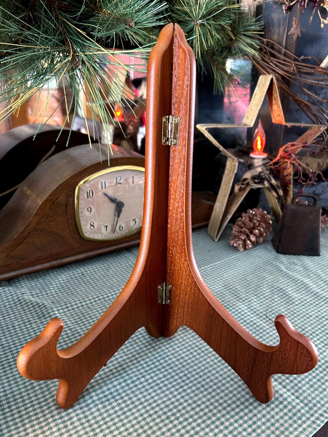 Walnut Wooden Easel: Display Stand for Plaques, Photos, Art - Etsy