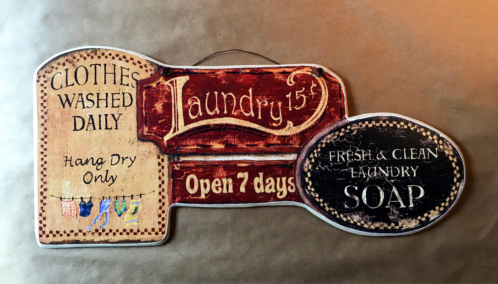 Laundry Room Sign Art Adhered to Wood and Ready to Display | Etsy