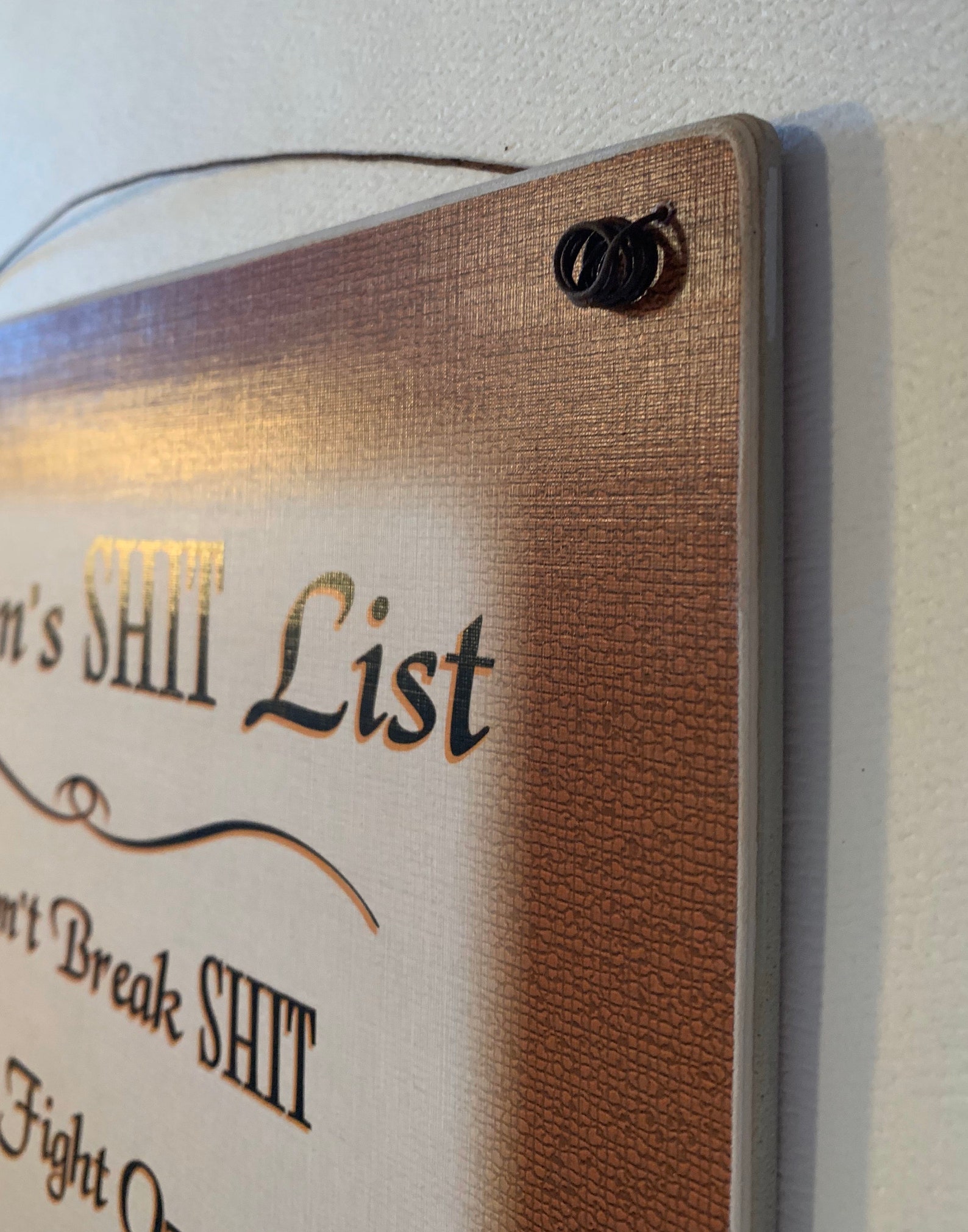 Mom's Shit List / Dad's Shit List / Wood Sign Ready to Display or Print ...