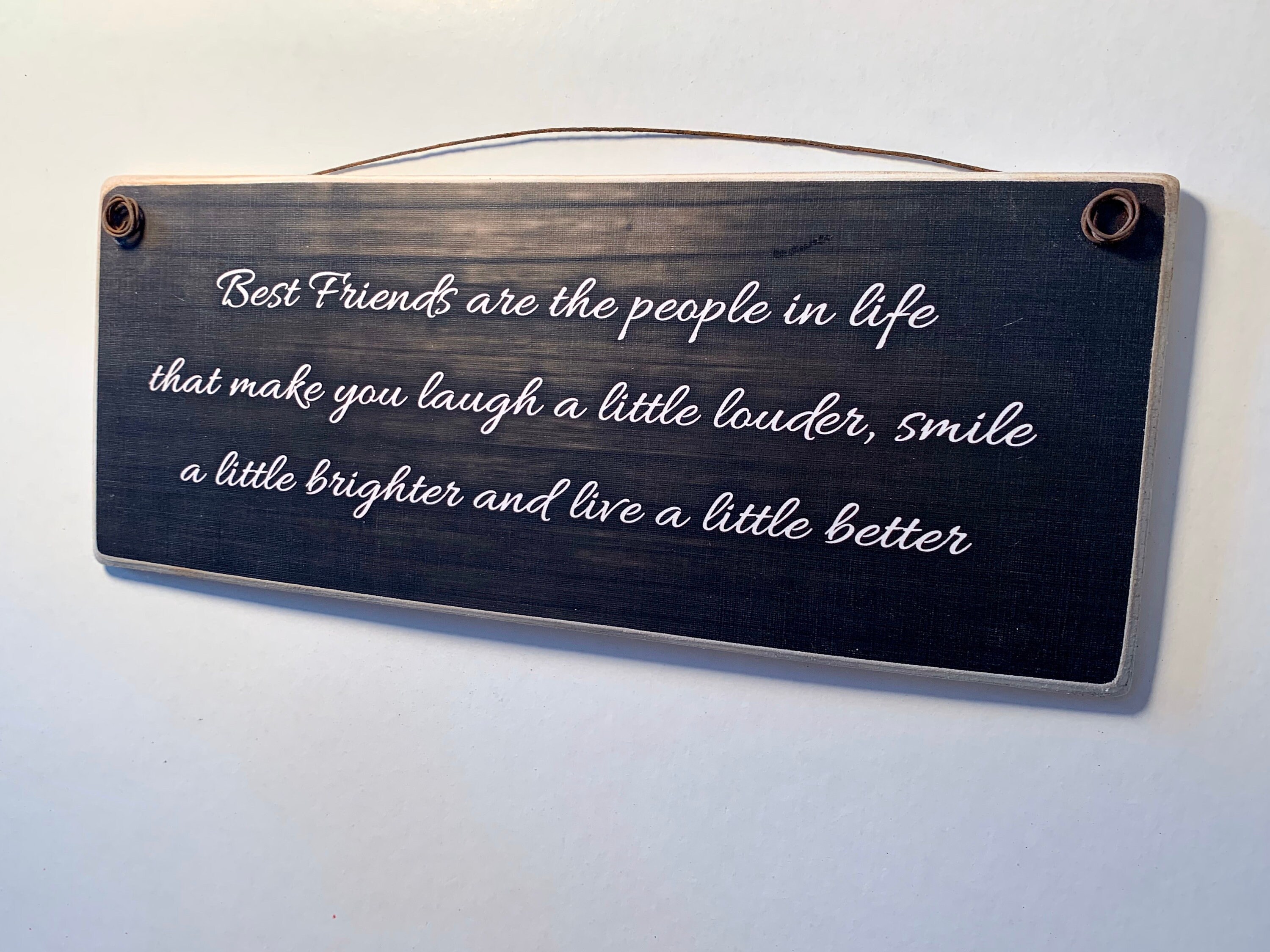 Best Friend Wood Plaque, Heartfelt Verse, 4x10 Gift - Etsy