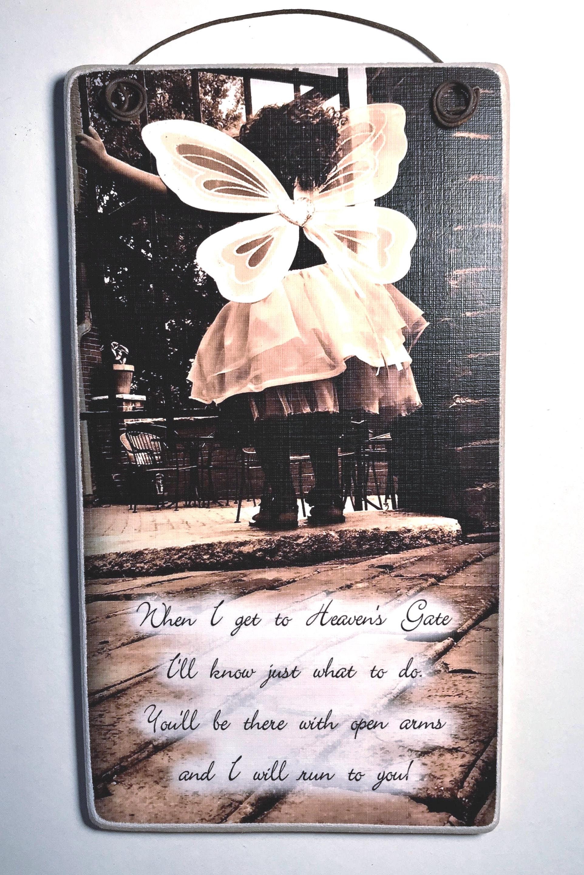 Heaven's Gate Poem Wood Sign - Zellner Primitives 15x8 - Etsy