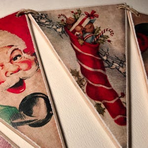 Wood Christmas Banner / 2 Sizes to Choose From / Large 8"x10" Pennants ...
