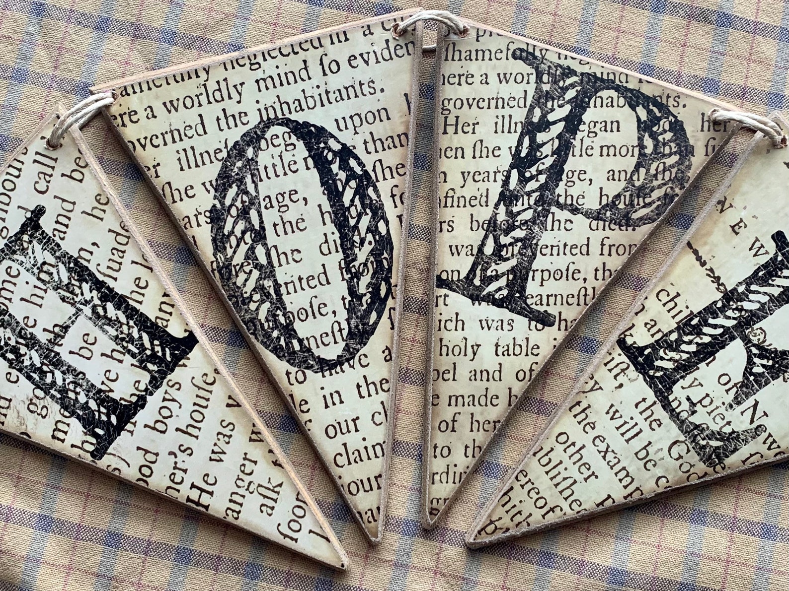 Hope Banner / Made With Wood / 4 Pennants Strung Together With | Etsy