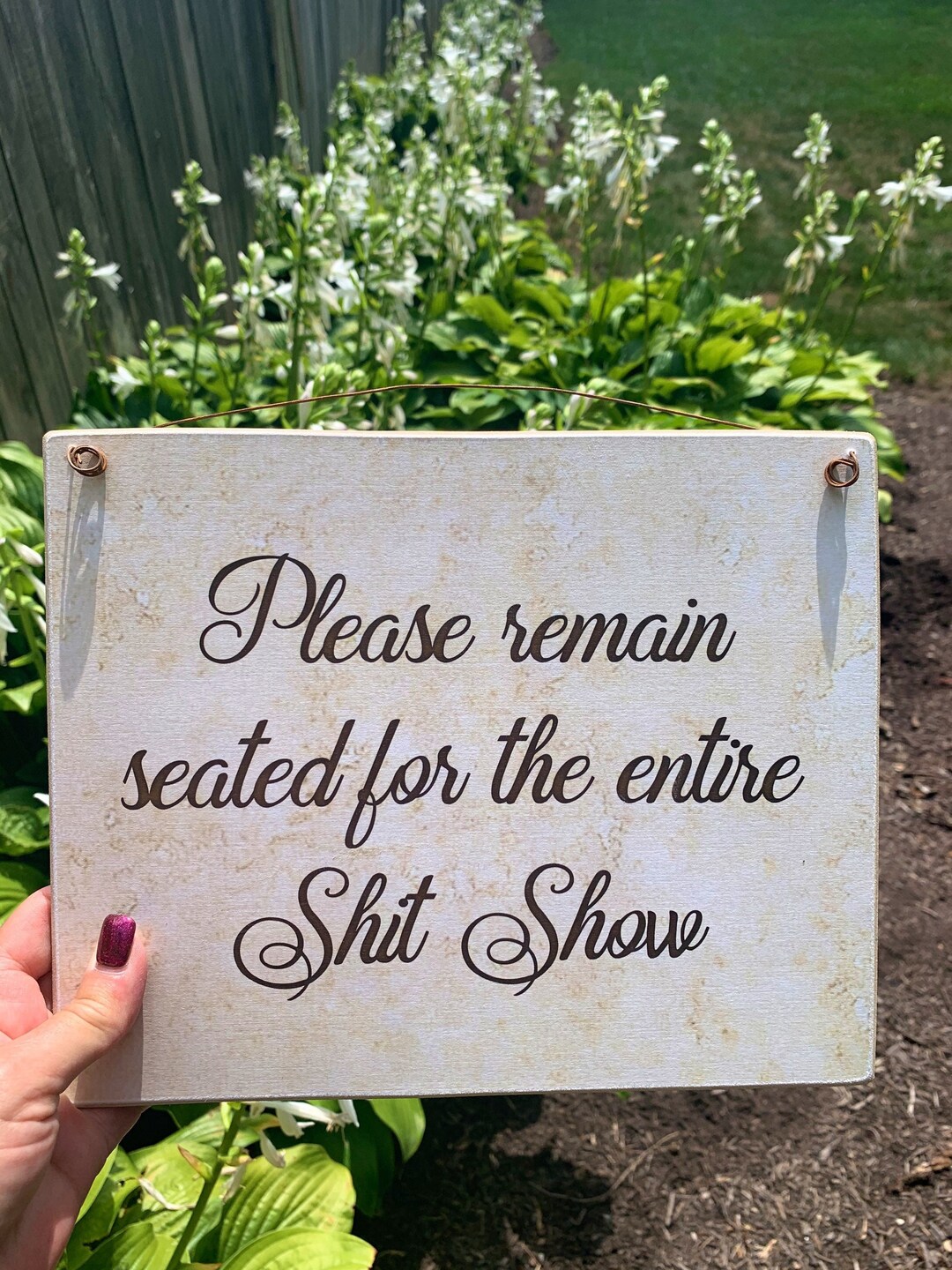 Humorous Sign / Made by Adhering A Print to Wood / Ready to Display ...