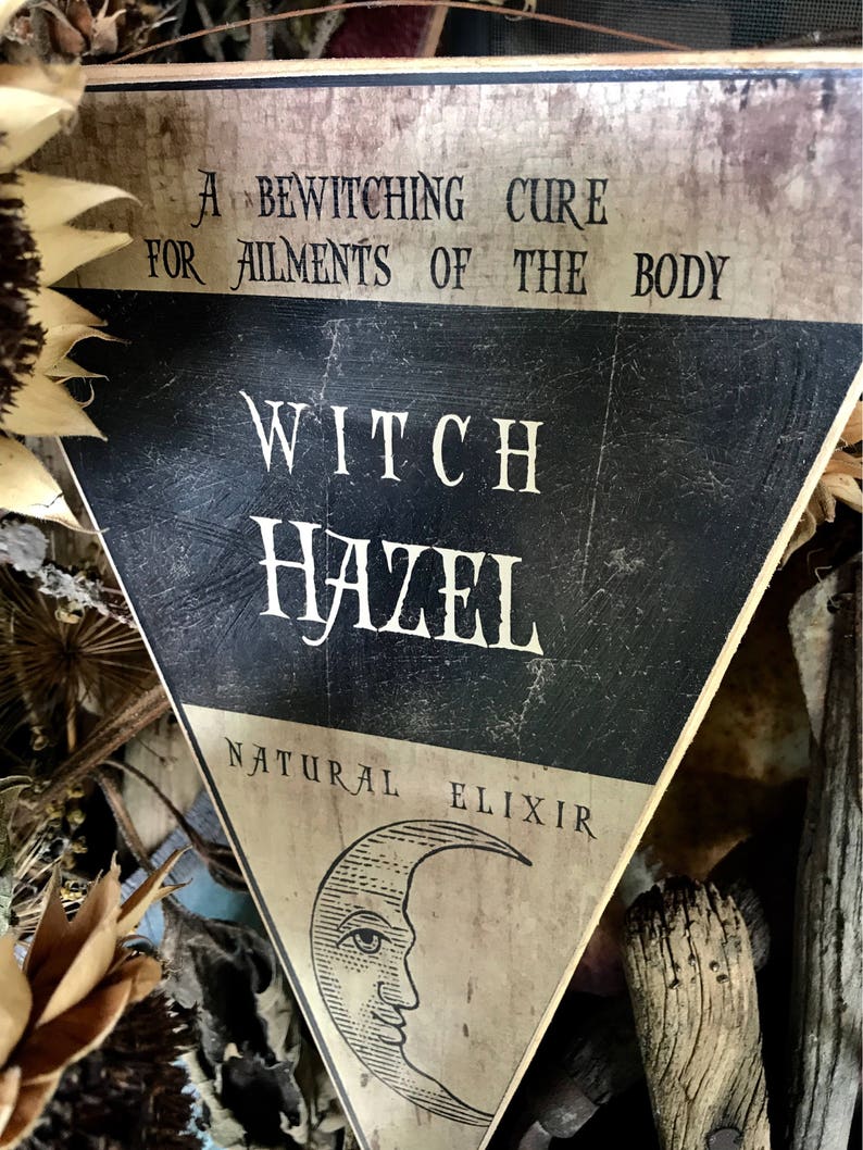 Primitive Halloween Pennant: Witch Hazel Wooden Sign - Etsy
