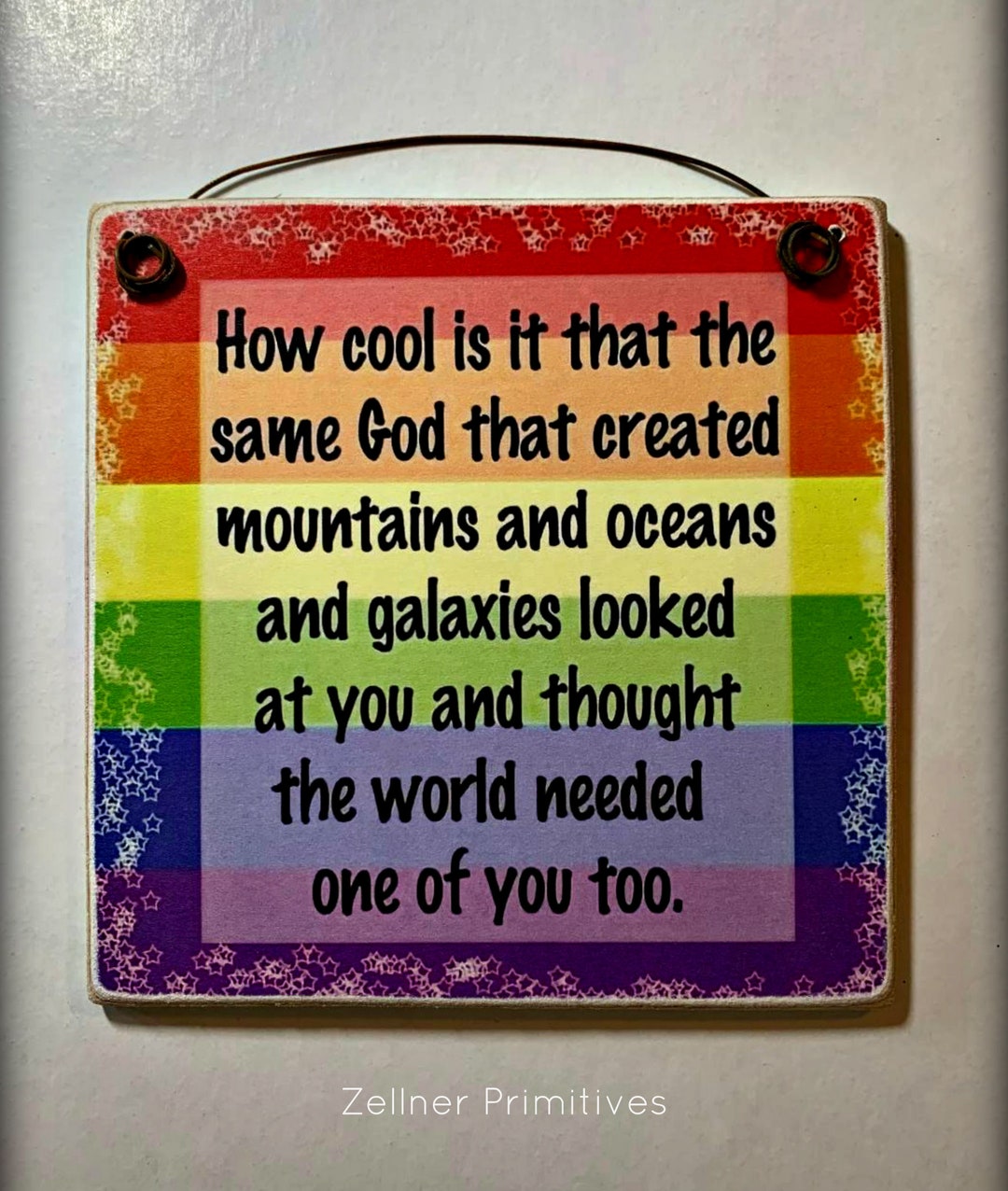 LGBTQ Pride Wood Sign: Inspirational Rainbow Art (5x5'') - Etsy