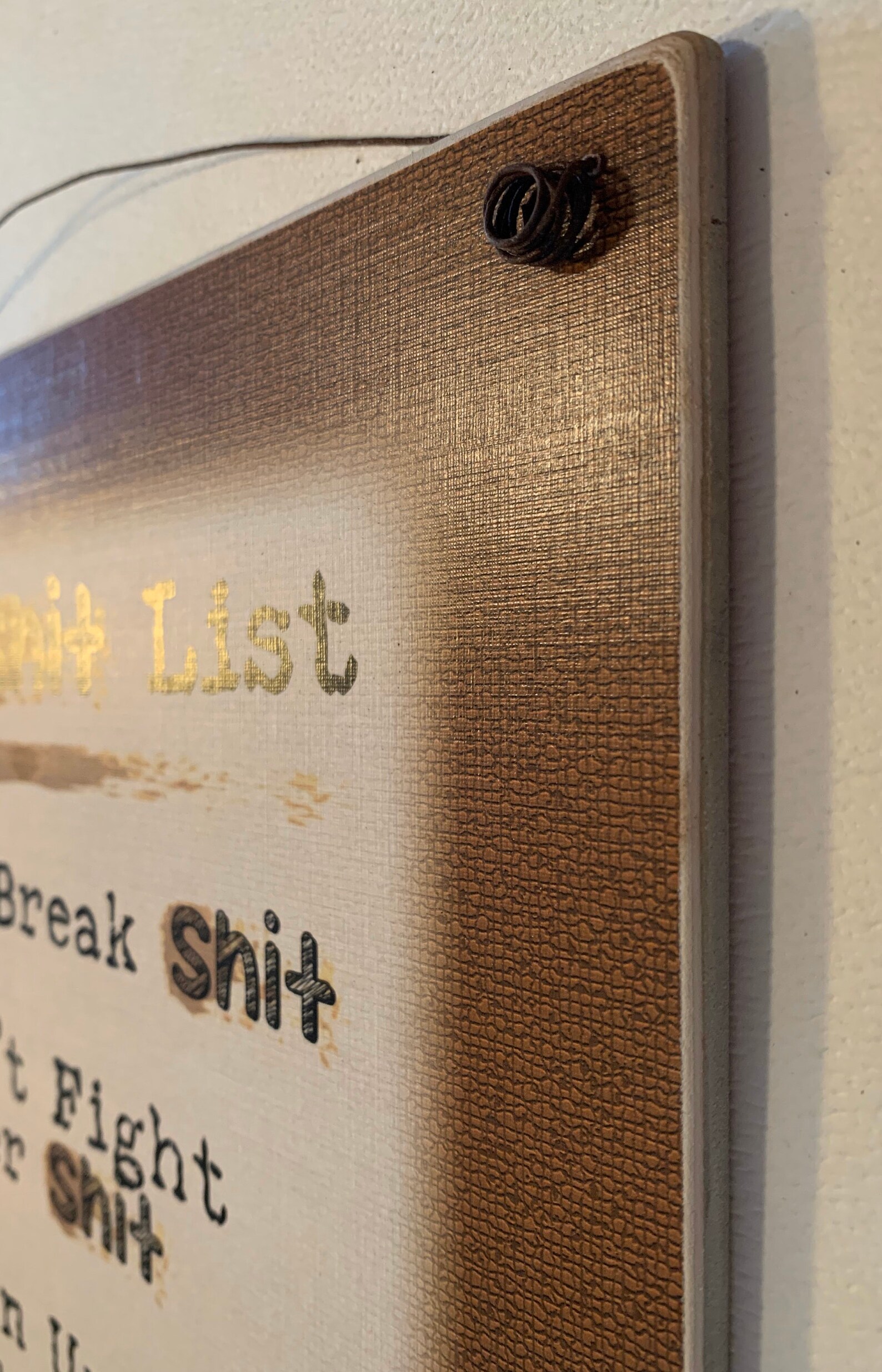 Mom's Shit List / Dad's Shit List / Wood Sign Ready to Display or Print ...