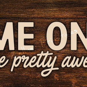 Come on in We Are Pretty Awesome / 11''x4'' Print Adhered to Wood or ...