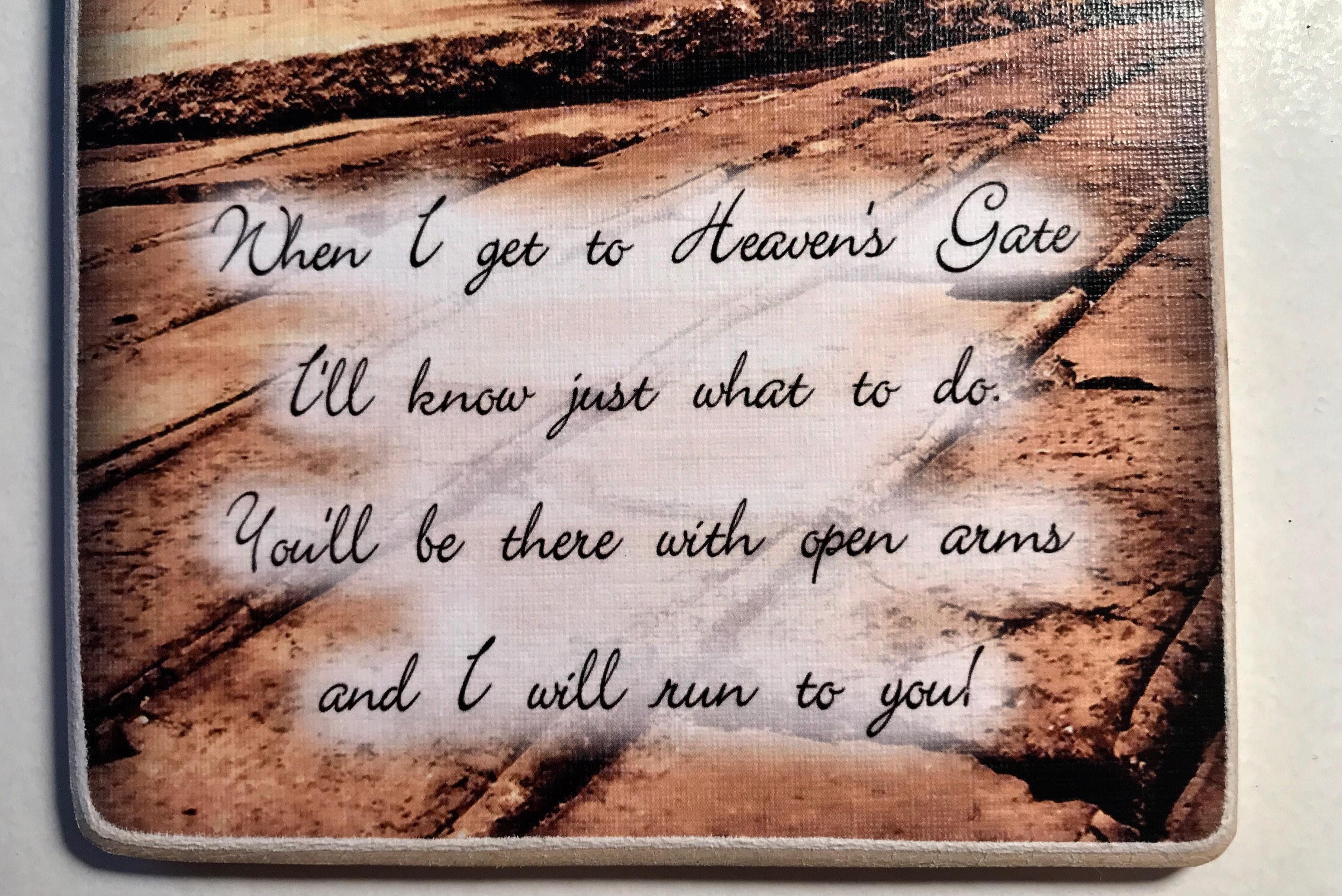 Heaven's Gate Poem Wood Sign - Zellner Primitives 15x8 - Etsy