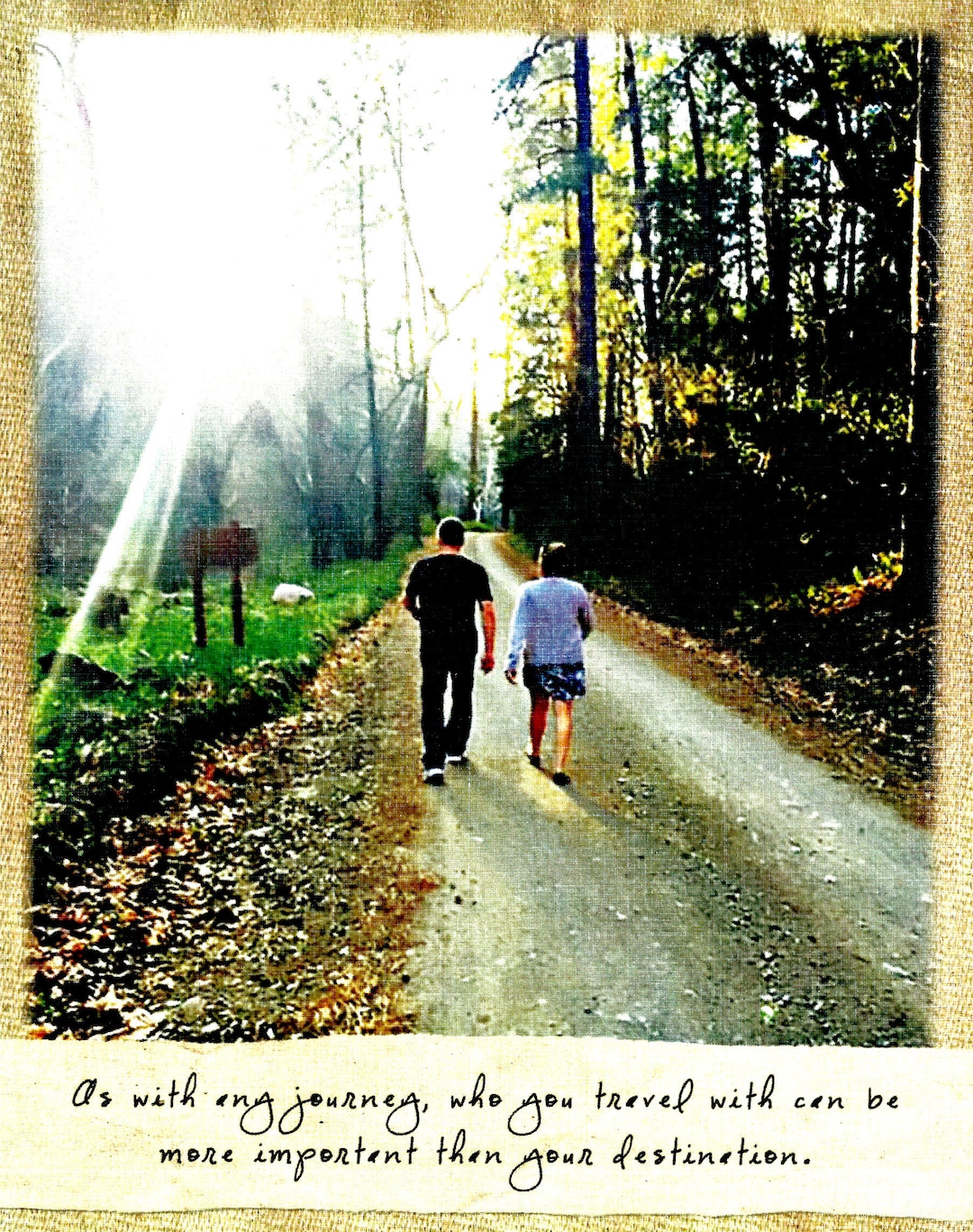 Your Own Photograph With Your Own Quote Added - Adhered to Wood and ...