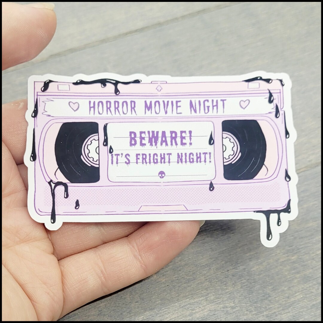 Horror Movie Night Sticker Vhs Sticker Horror Movie - Etsy