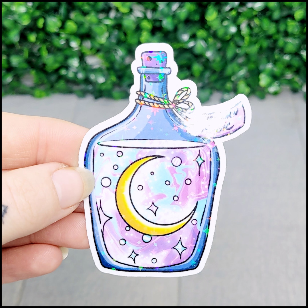 Unicorn Potion Sticker Potion Bottle, Magic Potion, Moon Potion, Witchy ...