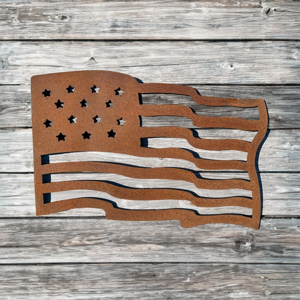 Rustic Metal Flag - Etsy