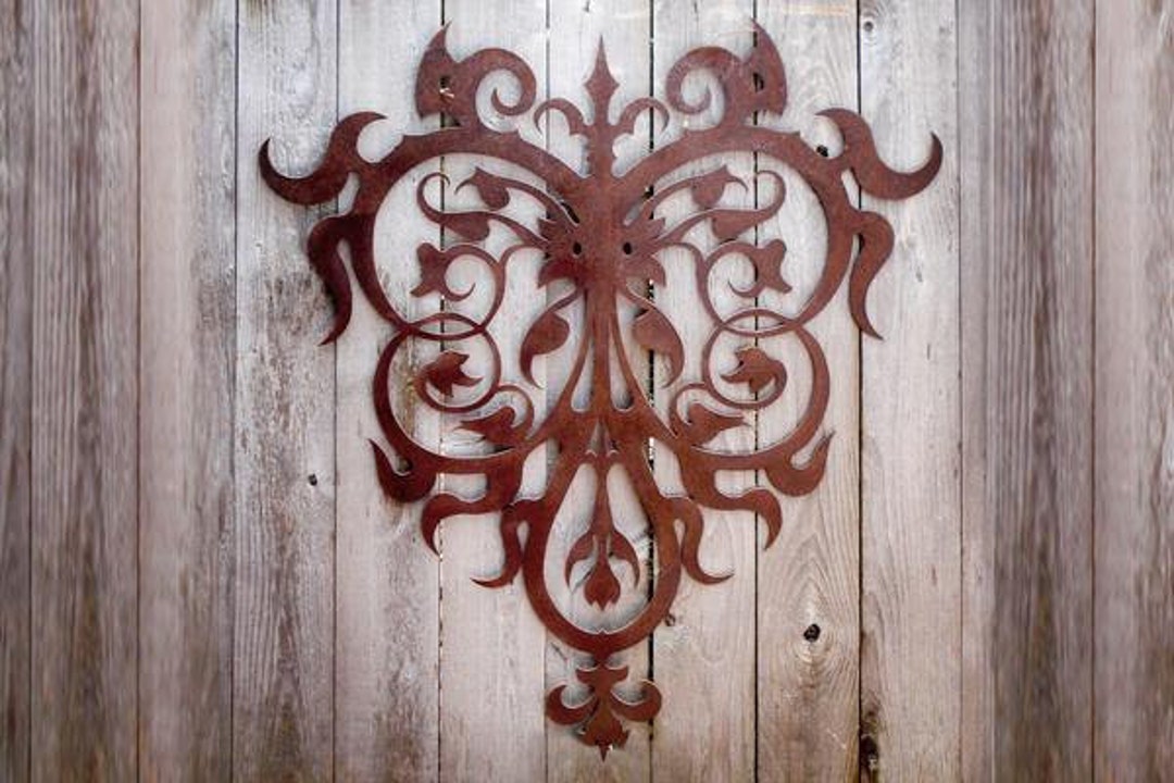 Victorian Steel Metal Sign Custom Metalwork Home Decor Chic Wall ...