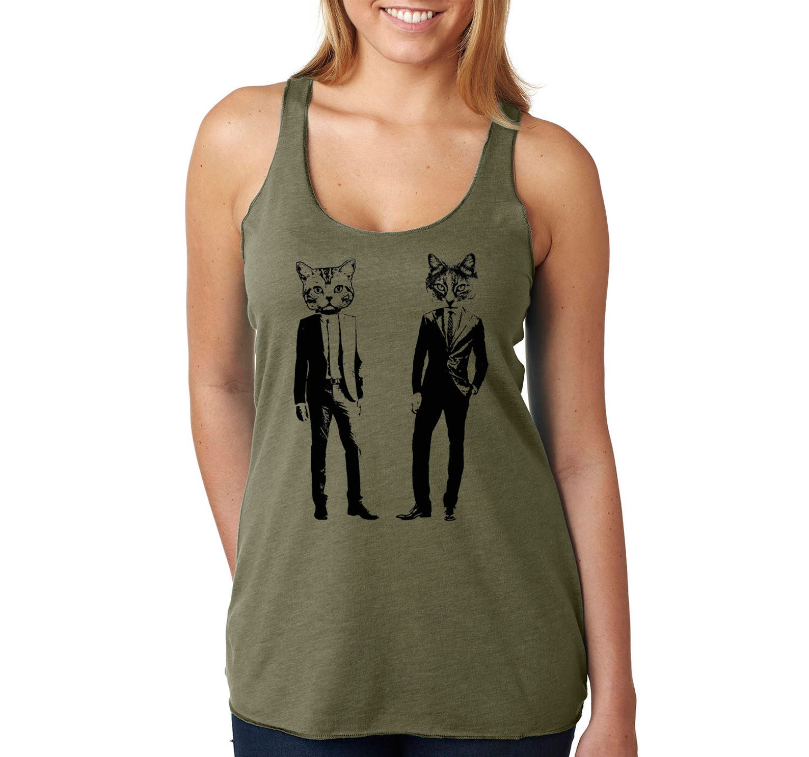 Cat Tank Top Women's Tank Tops Womens Graphic Tees - Etsy