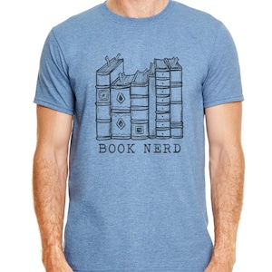 Book Nerd T Shirt Mens Tshirt Mens Gift Graphic Tees - Etsy