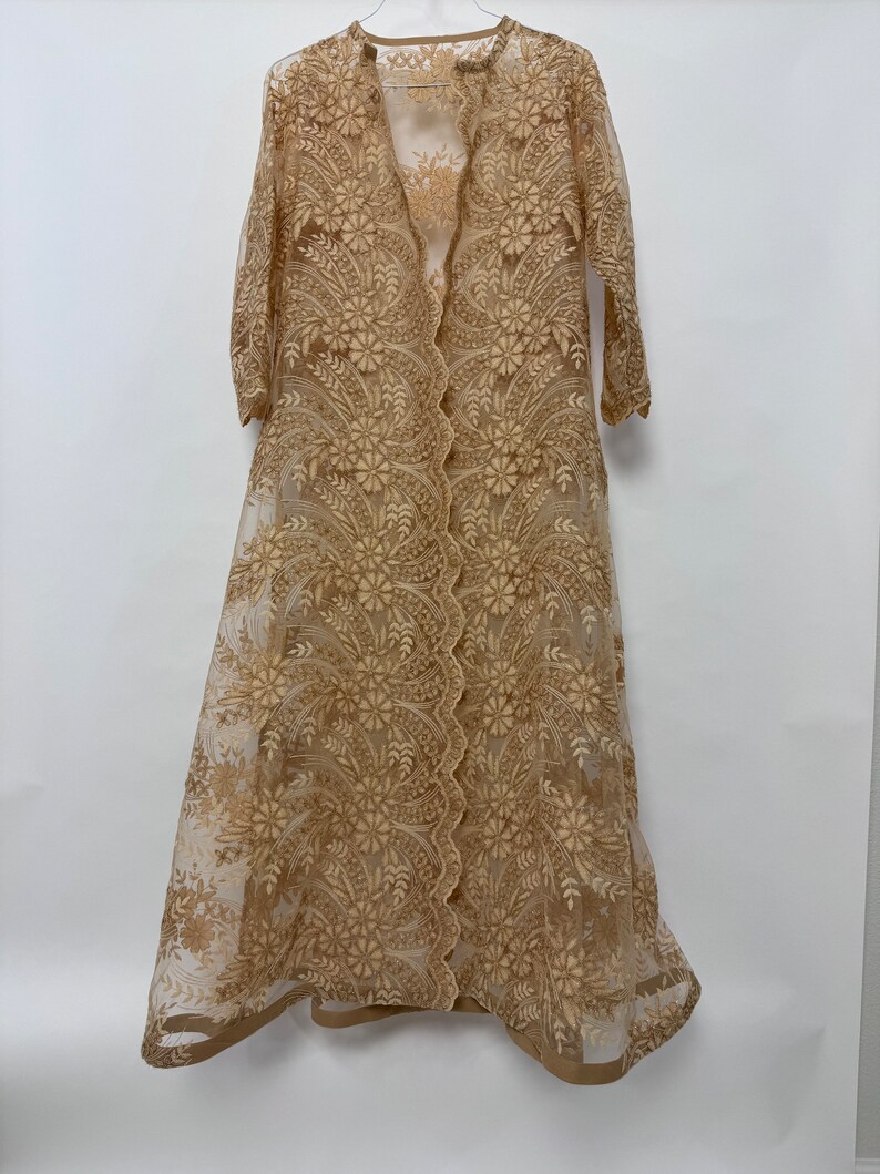 Gold Lace Maxi Duster Jacket - Etsy