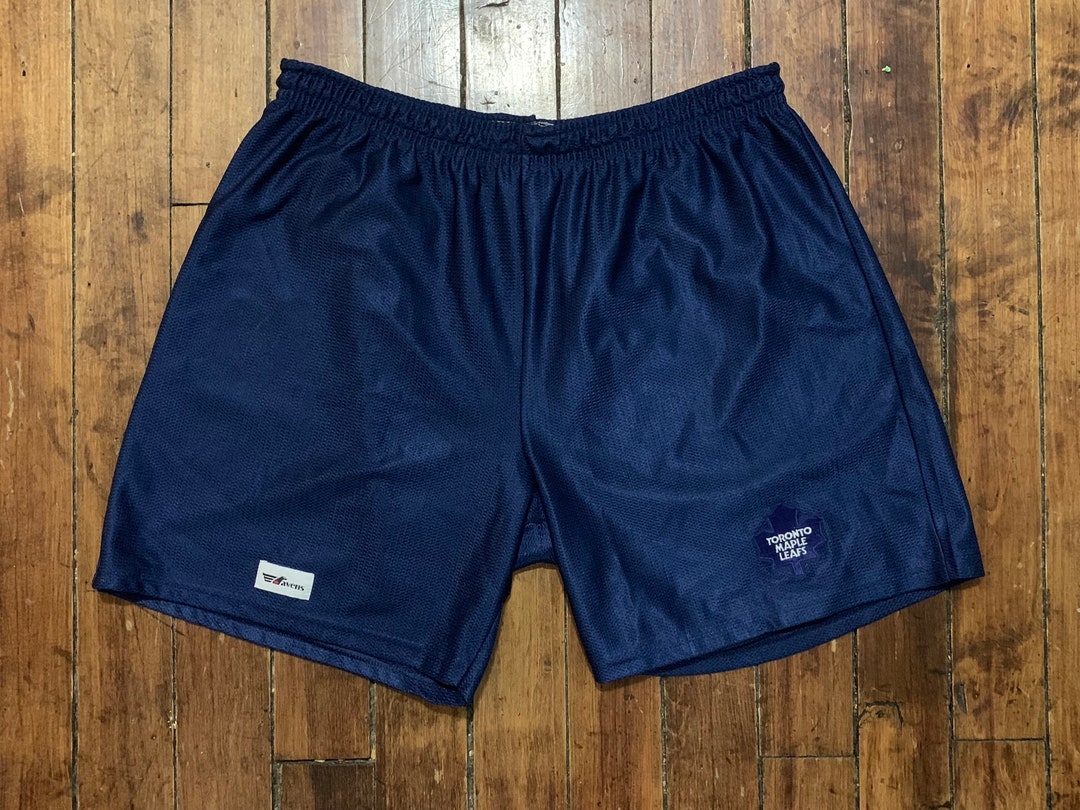 Toronto Maple Leafs Mesh Gym Shorts Vintage 90s NHL Hockey Blue Workout ...