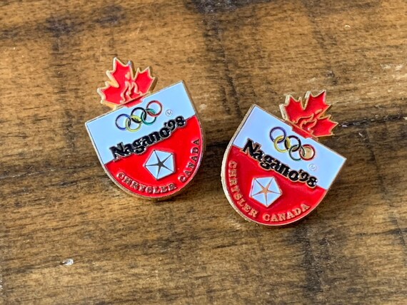 Team Canada Olympics enamel lapel pin Nagano Japan 19… - Gem