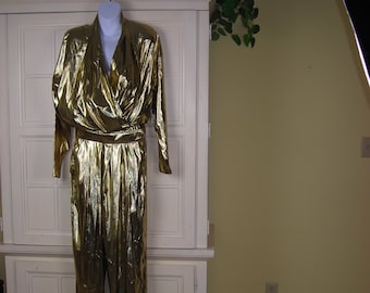 Gold jumpsuit | Etsy