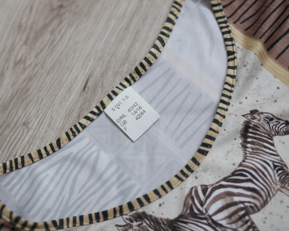 Vintage animal print with African motives maxi oversi… - Gem