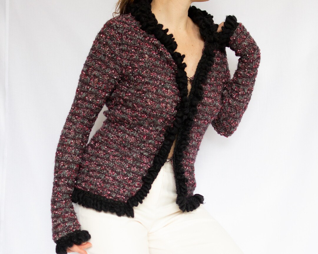 Vintage Gorgeous Wool Lady's Cardigan From Luc Duchène / Made in Italy ...