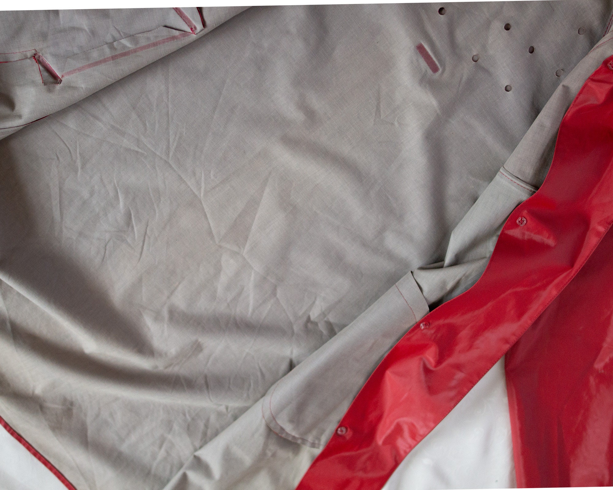 Vintage Red Waterproof Hooded Women's Raincoat / Size M - Etsy