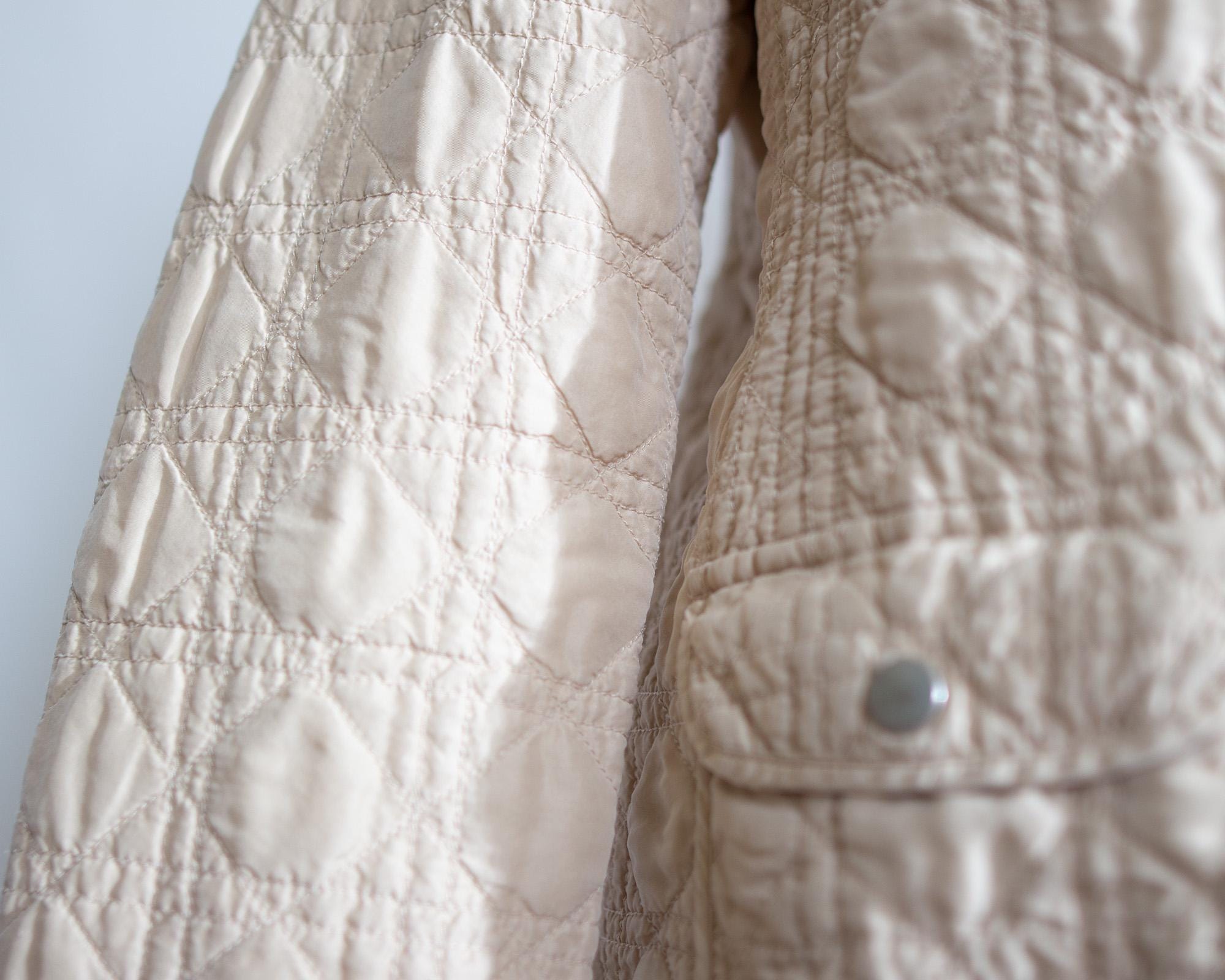 Vintage Pure Silk Quilted Beige Padded Jacket / Size Medium - Etsy