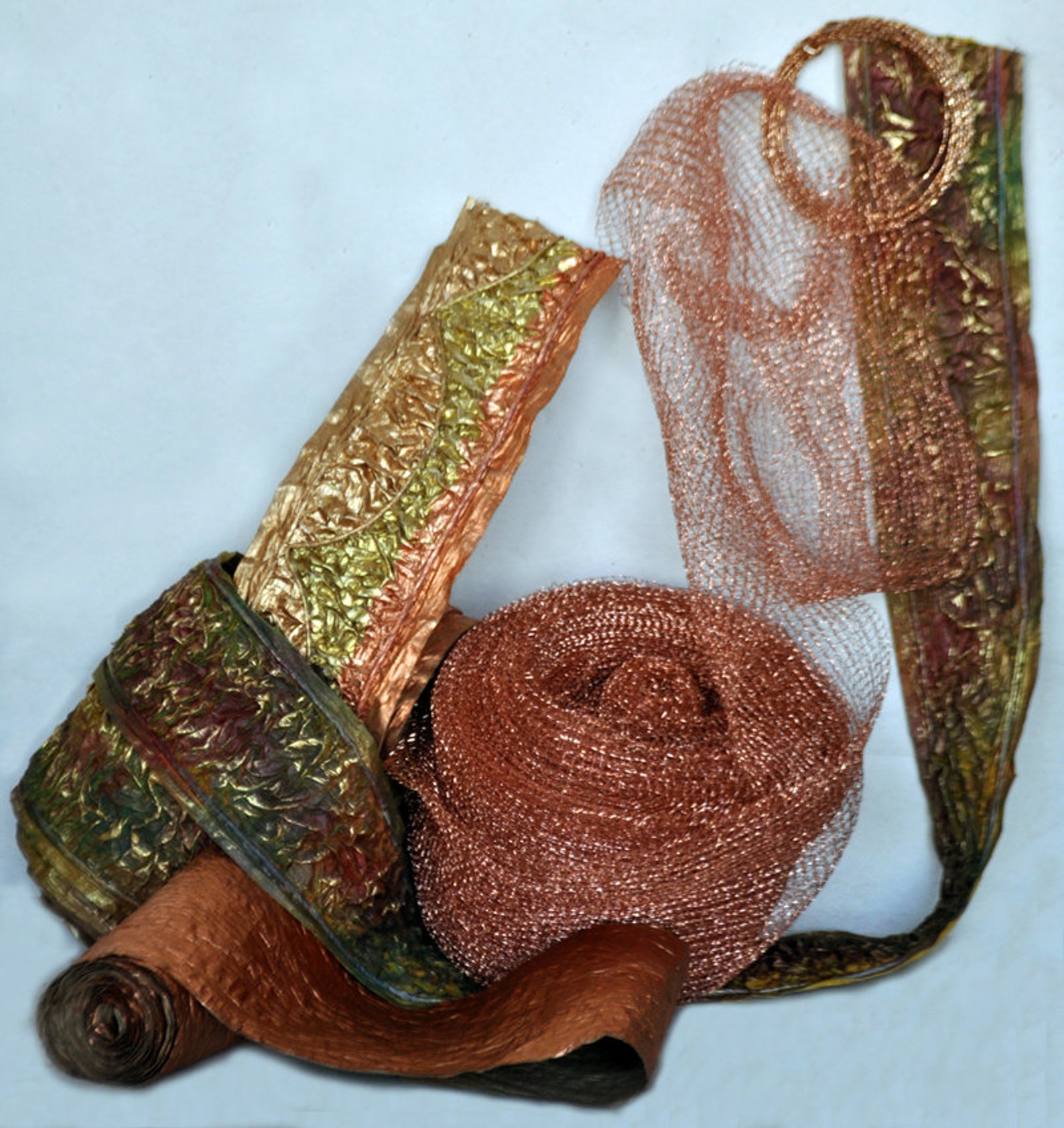 COPPER CROCHETED MESH by-the-yard metal Mesh - Etsy