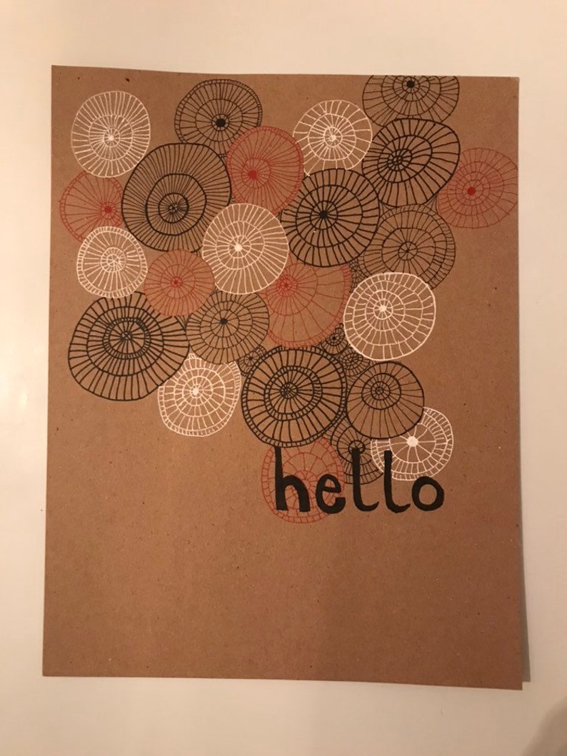 Abstract Drawing Welcome Sign - Etsy