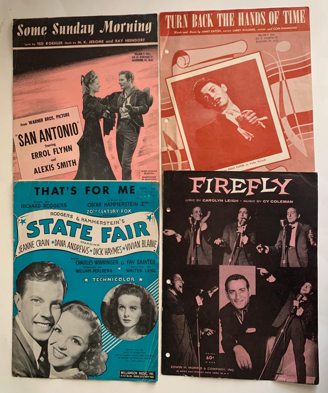 Vintage Sheet Music Eddie Fisher Firefly Cy Coleman State Fair Sunday ...
