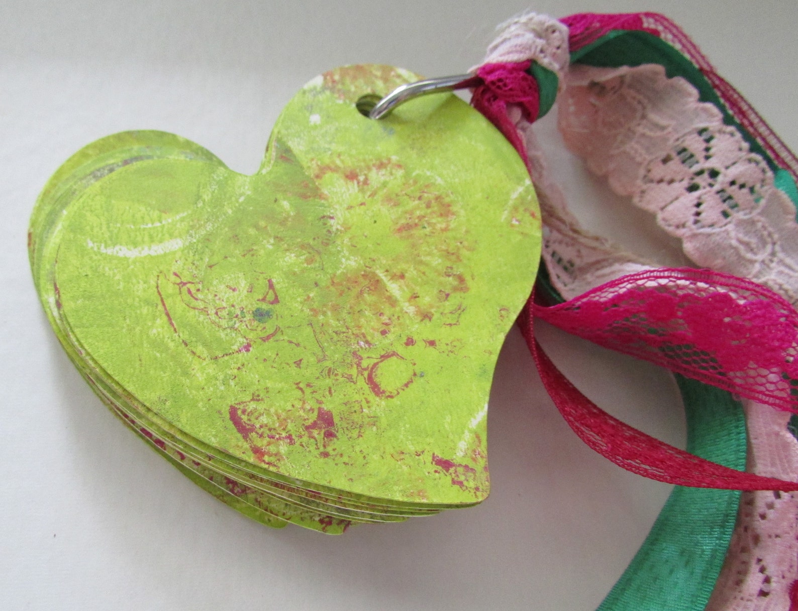 Hand Printed Heart Shaped Flash Cards Blank Note Cards With - Etsy