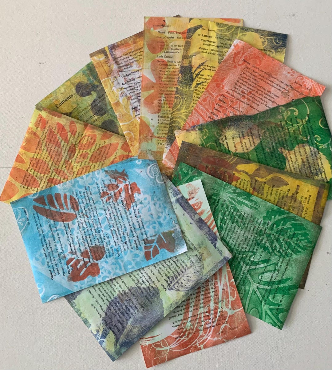 12 Altered Book Pages for Collage Art Notebook Journal Mixed Media Art ...