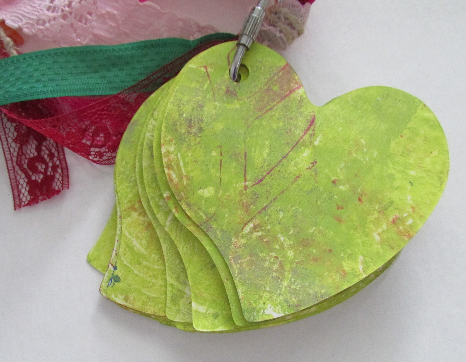Hand Printed Heart Shaped Flash Cards Blank Note Cards With | Etsy