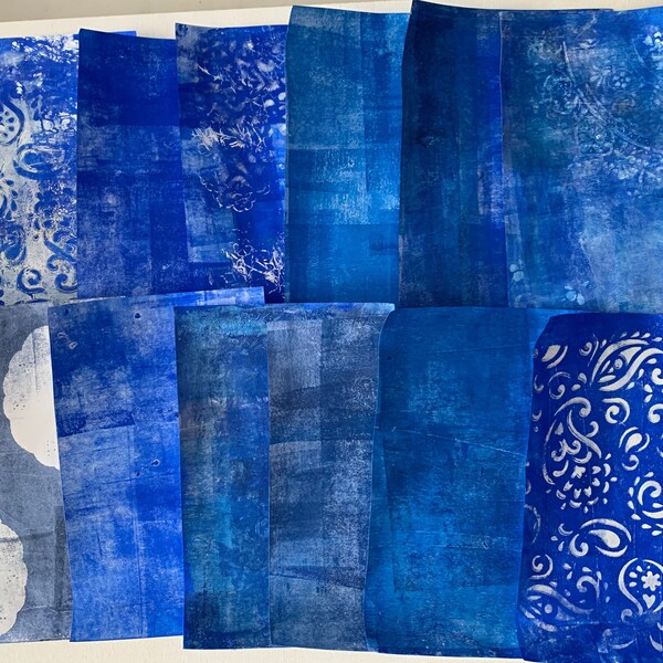 Hand Painted Collage Sheets - Etsy