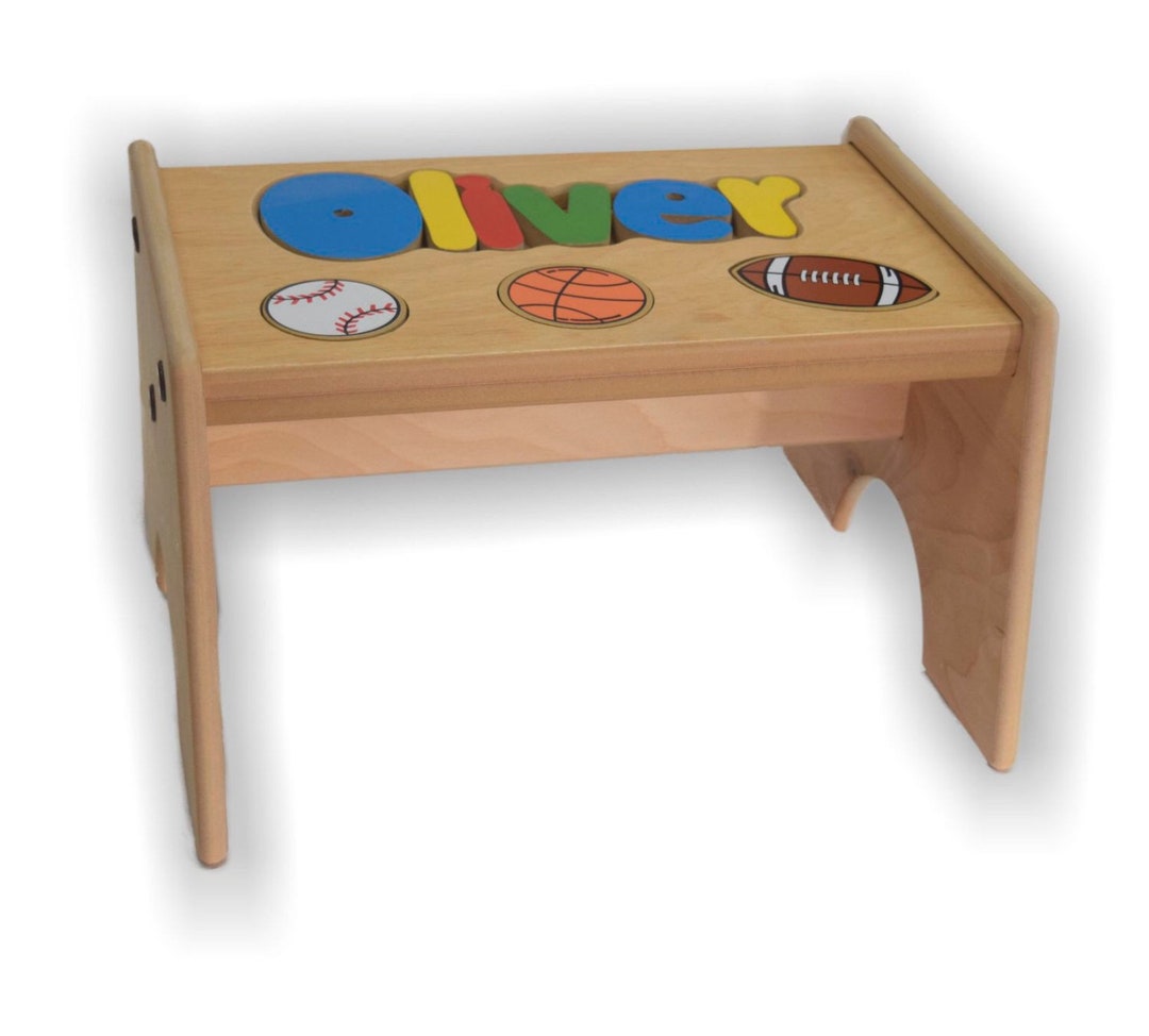 Children's Personalized Puzzle Stool. - Etsy
