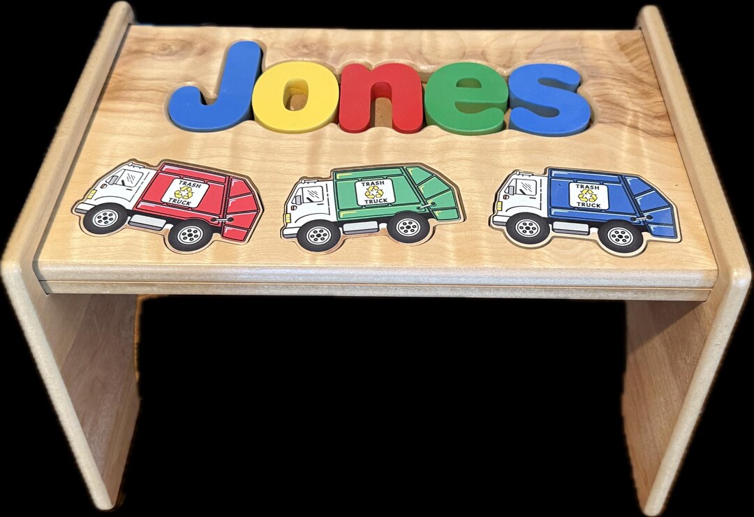 Children's Personalized Puzzle Stool. - Etsy